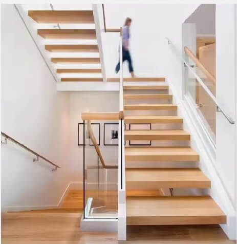 U Shape Straight Floating Metal Stairs – CHANMEL